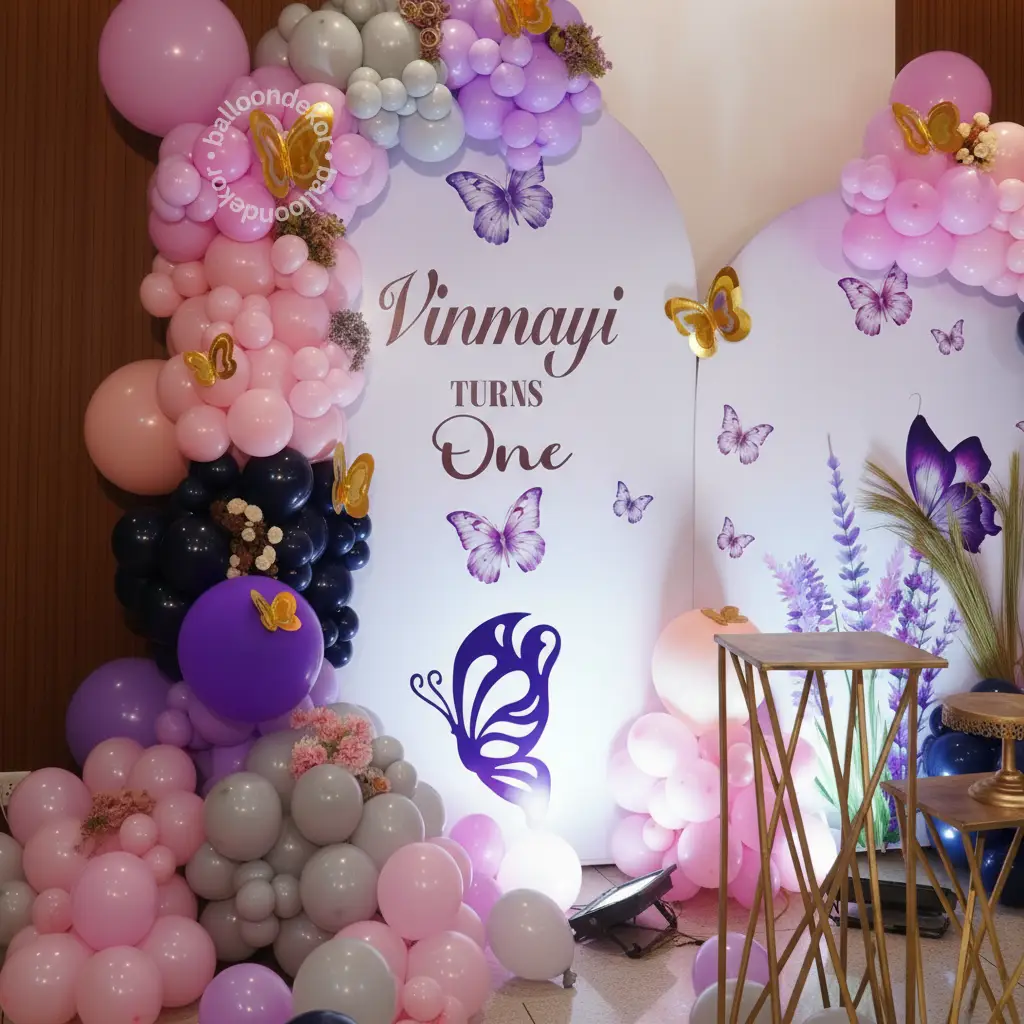 Butterfly Theme Kids Birthday Setup